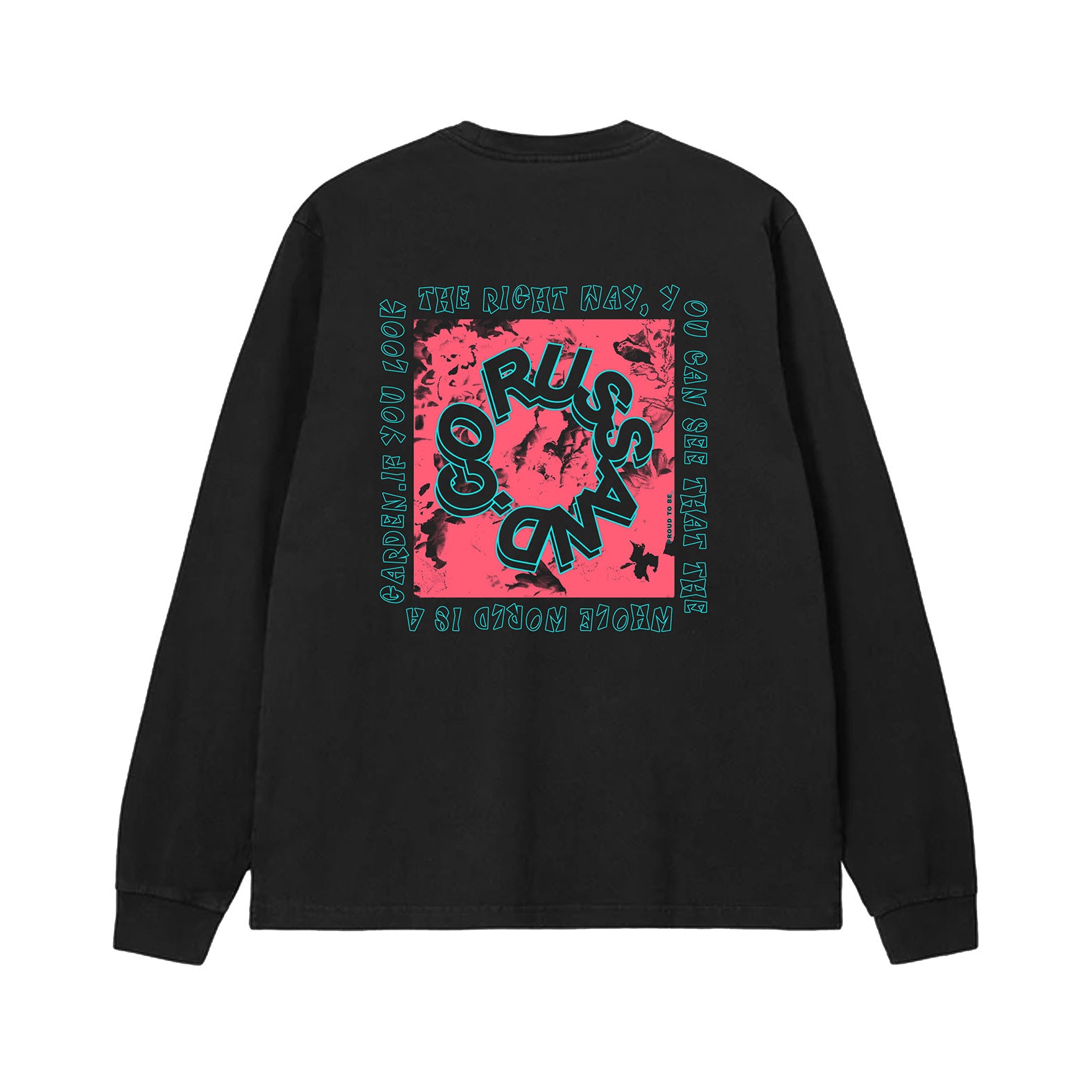 Russ Kaos Pria Tshirt Tangan Panjang Lush Black | Russ & Co