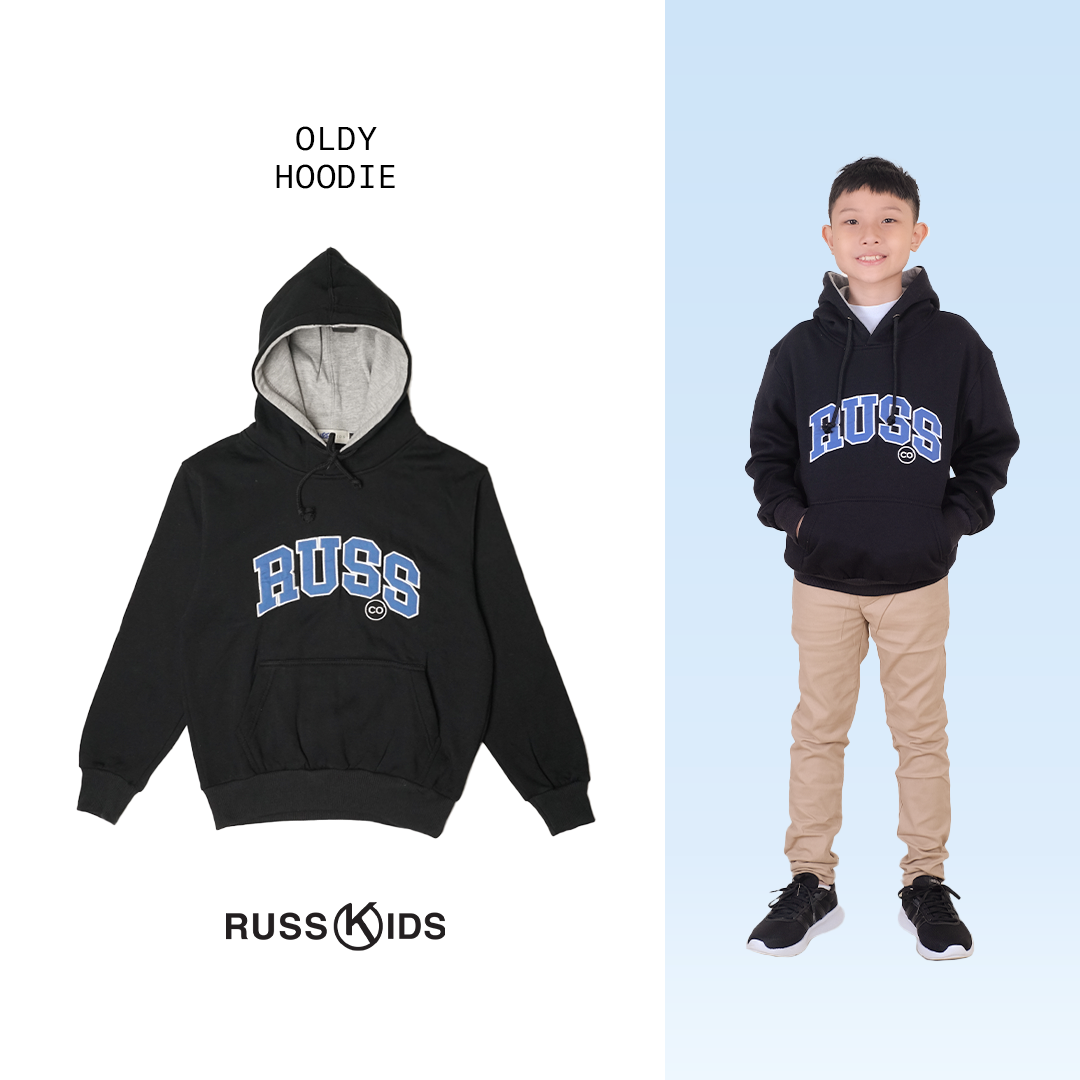 Russ Kids Sweater Hoodie Fleece Kids Oldy Black | Russ & Co