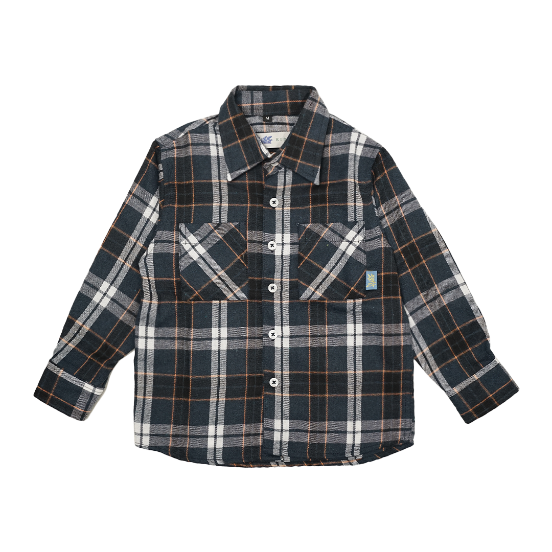 Russ Kids Shirt Kemeja Flannel Anak Tangan Panjang Rangers Navy Blue ...