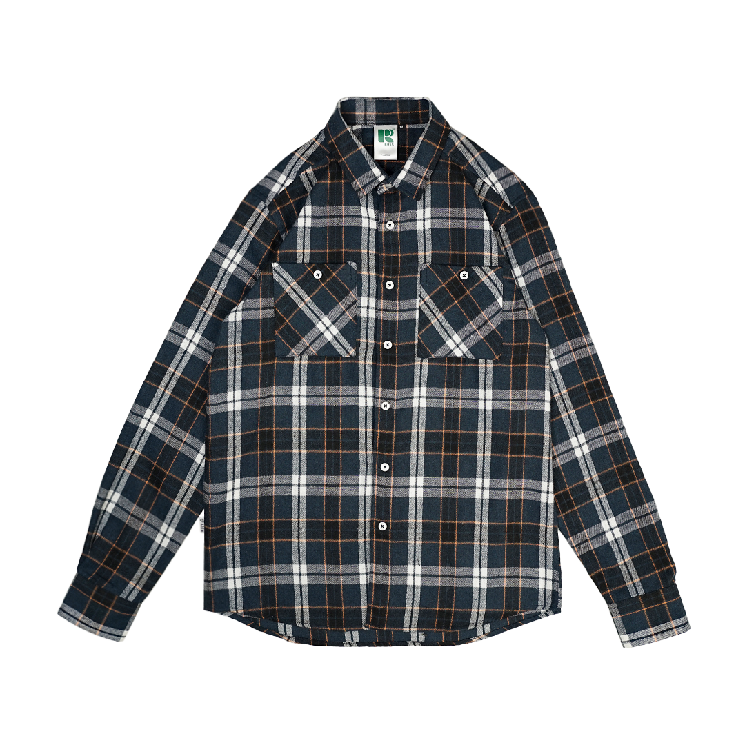 Russ Shirt Kemeja Flannel Tangan Panjang Rangers Navy Blue – Russ & Co ...