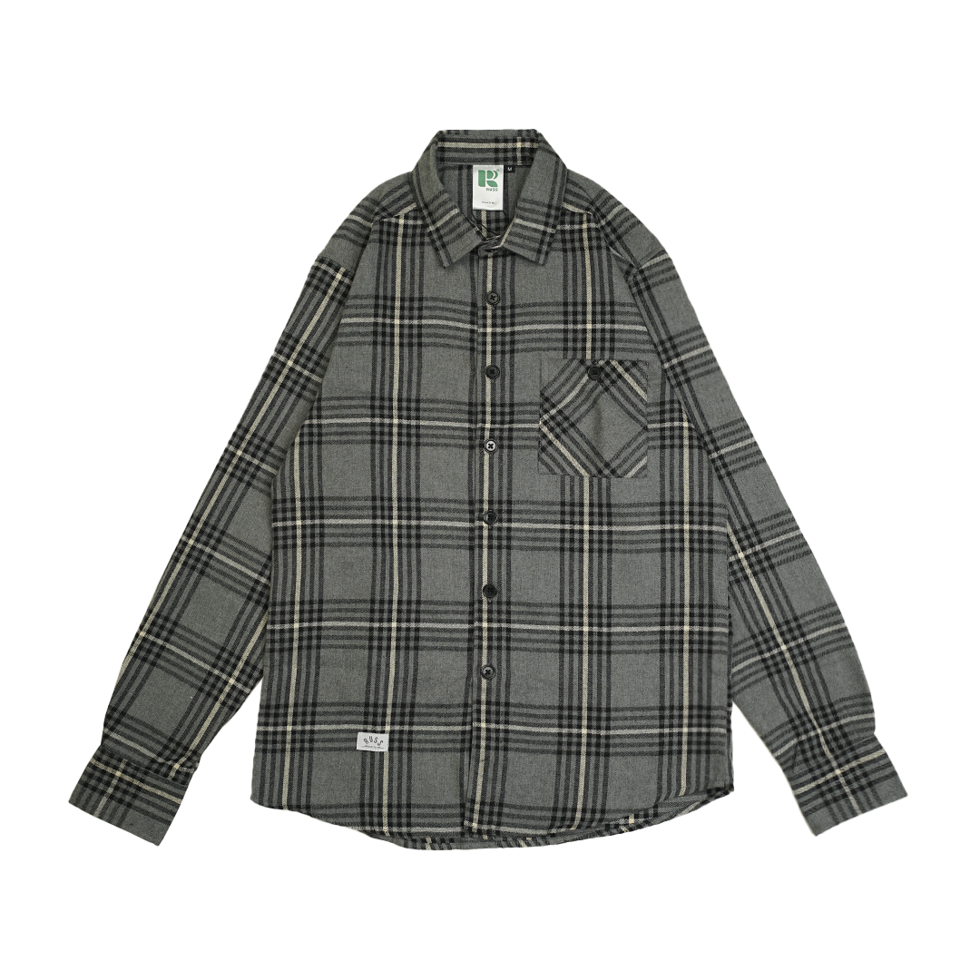 Russ Shirt Kemeja Flannel Tangan Panjang Whitelines Blue – Russ & Co ...