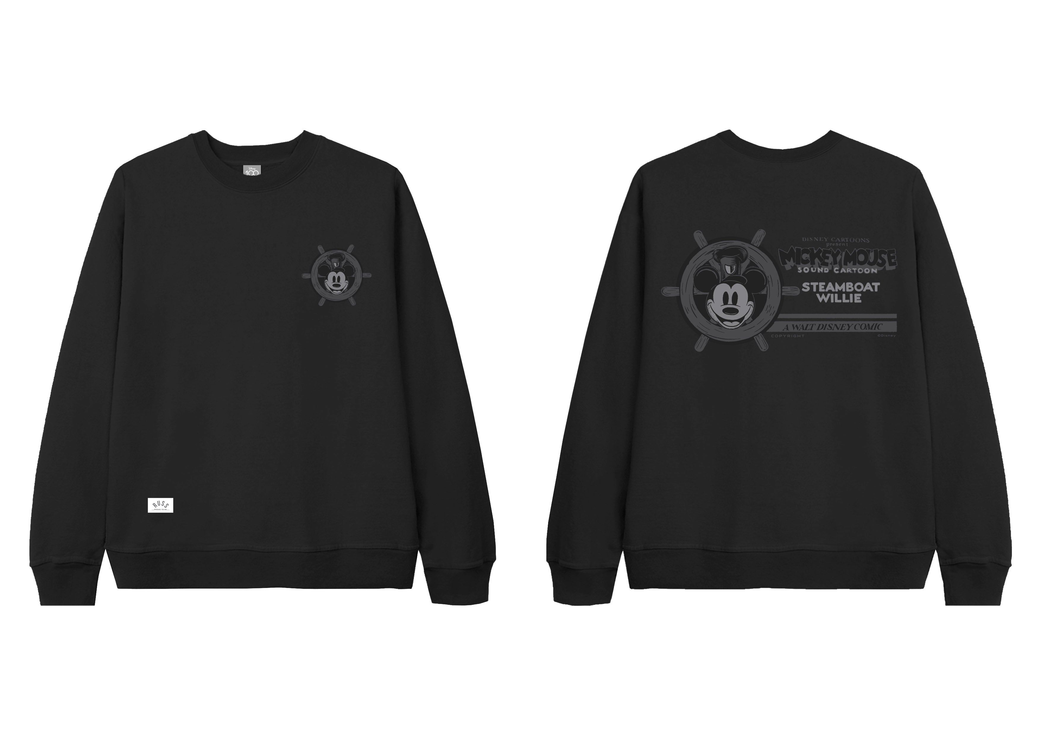 Russ x Disney Sweater Crewneck Mickeycn01 Black – Russ & Co | Proud To Be
