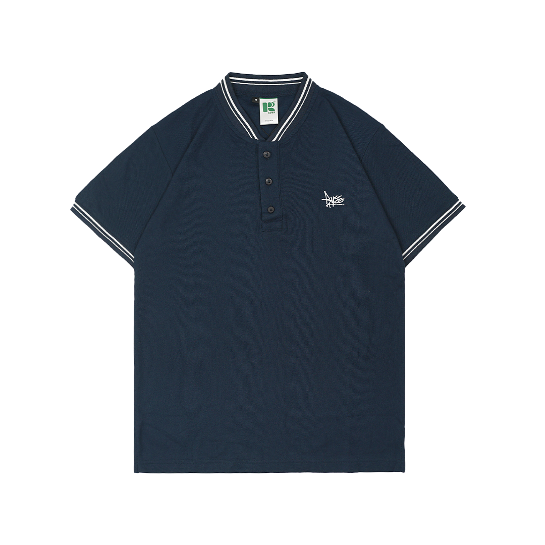 Russ Tshirt Poloshirt Basic Short Sleeve Nattan Navy Blue | Russ & Co