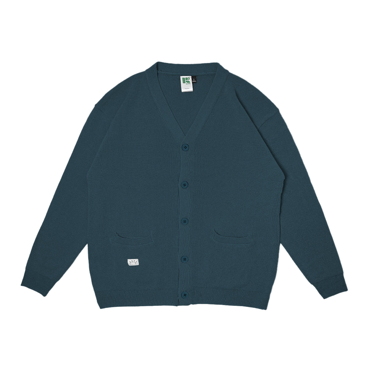 Russ Sweater Cardigan Knitting Rajut Tweed Blue | Russ & Co