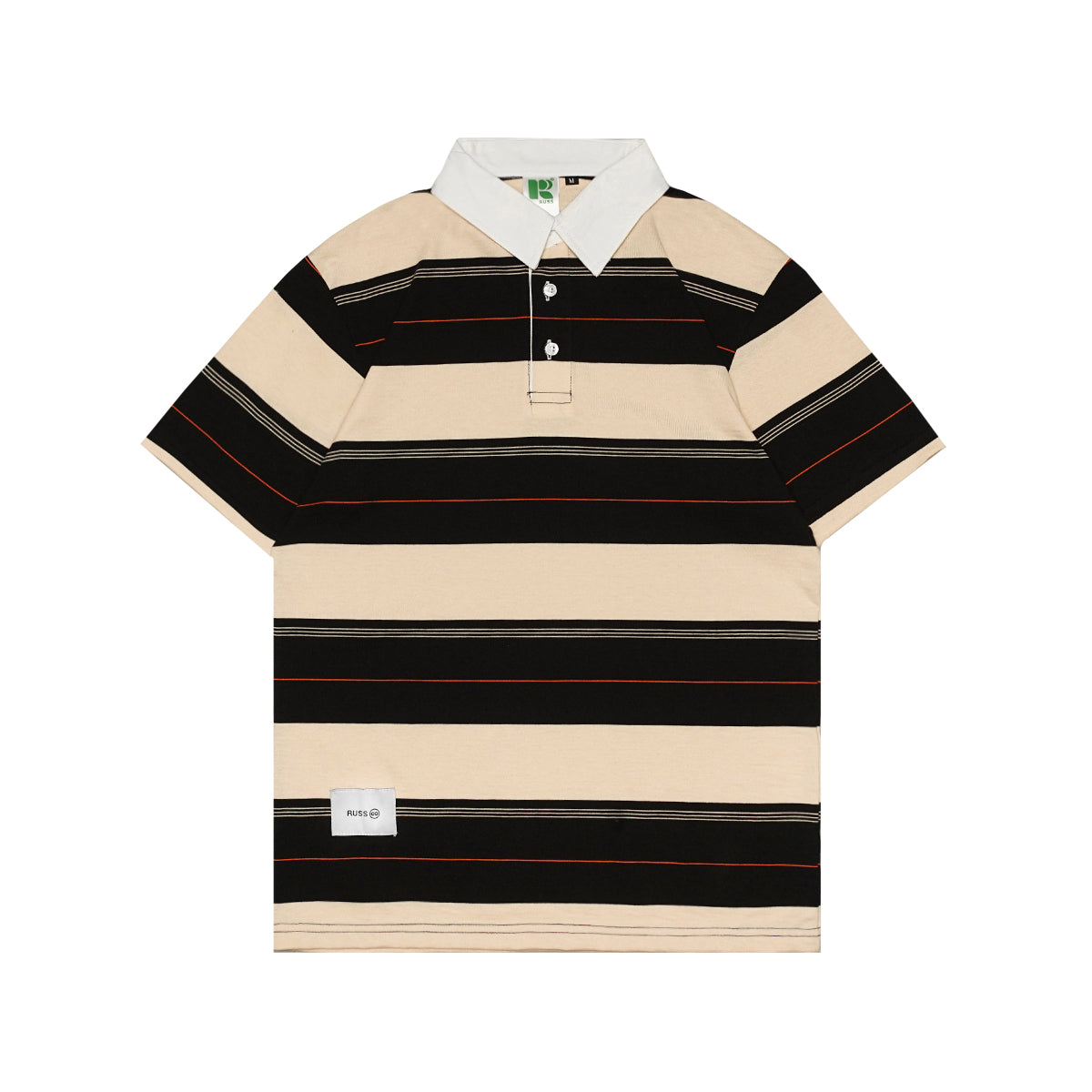 Russ Kaos Poloshirt Rugby Pria Salur Author Black | Russ & Co