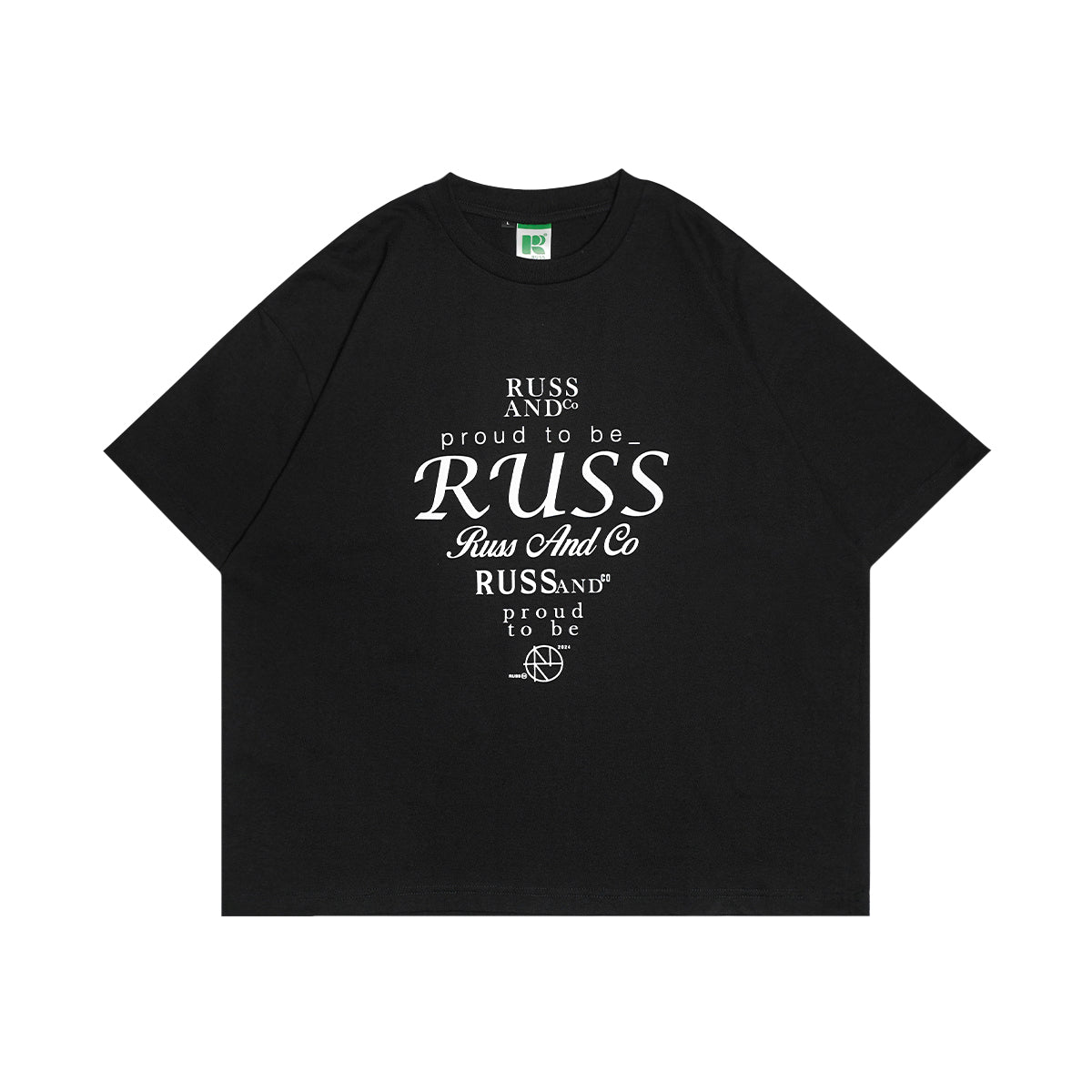 Tshirt Cotton Combed 16S Typer Black | Russ & Co