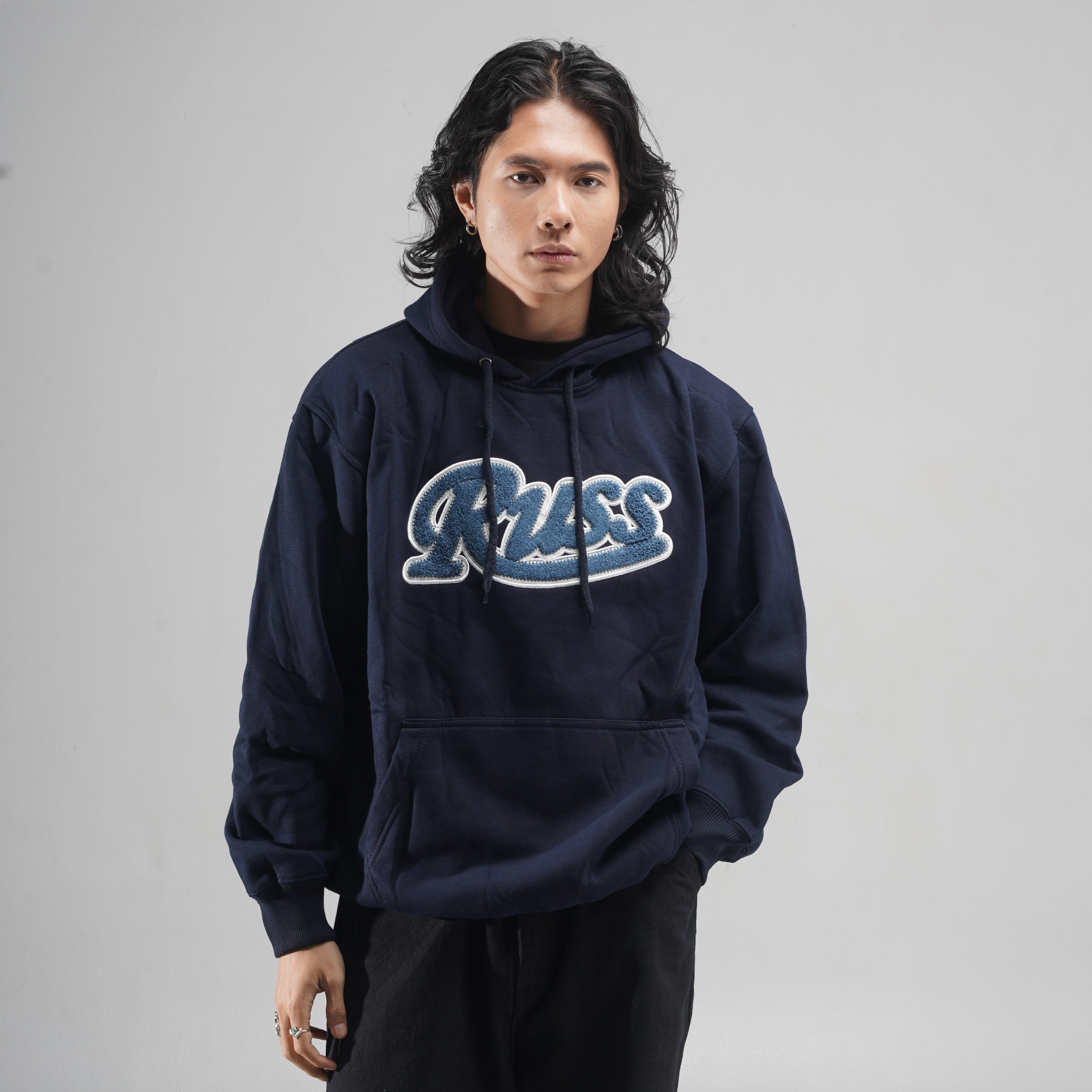 Russ Sweater Hoodie Pria Jamz Navy | Russ & Co