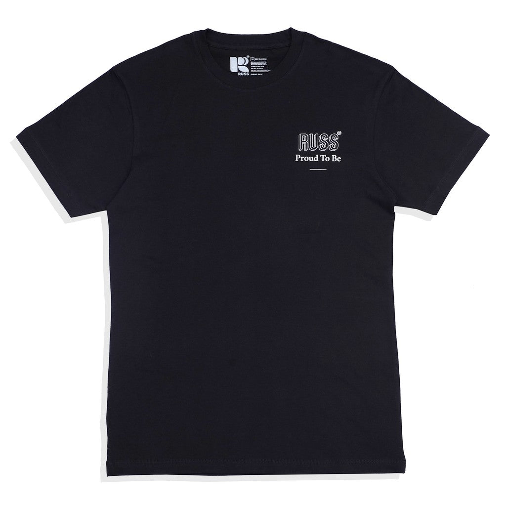 Russ Tshirt Neon Flag Black – Russ & Co | Proud To Be