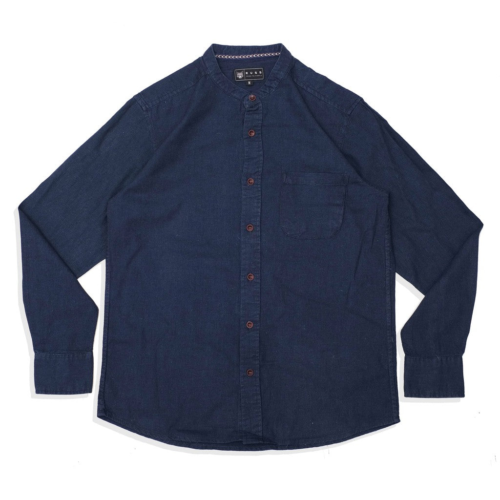 Kemeja Russ LS Shangheize Navy | Russ & Co