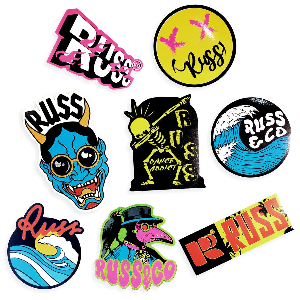 Stiker Russ Russ - Kombo Stiker 8 Paket | Russ & Co