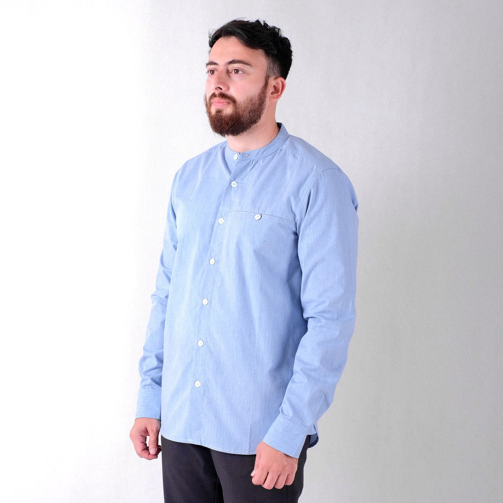Kemeja Koko Pria Russ X Heavenlight Filafil Silk Blue | Russ & Co