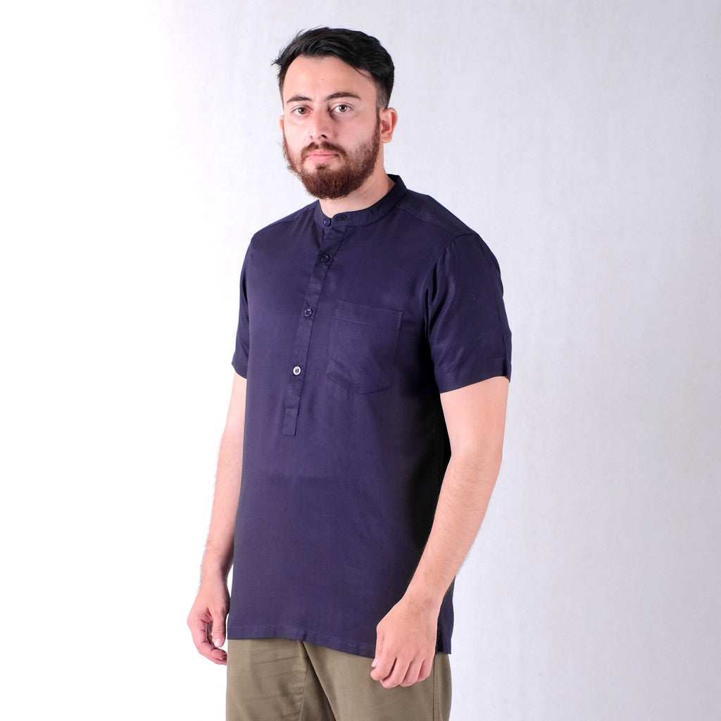 Russ X Heavenlight Men Koko Shirt Qurth Navy | Russ & Co