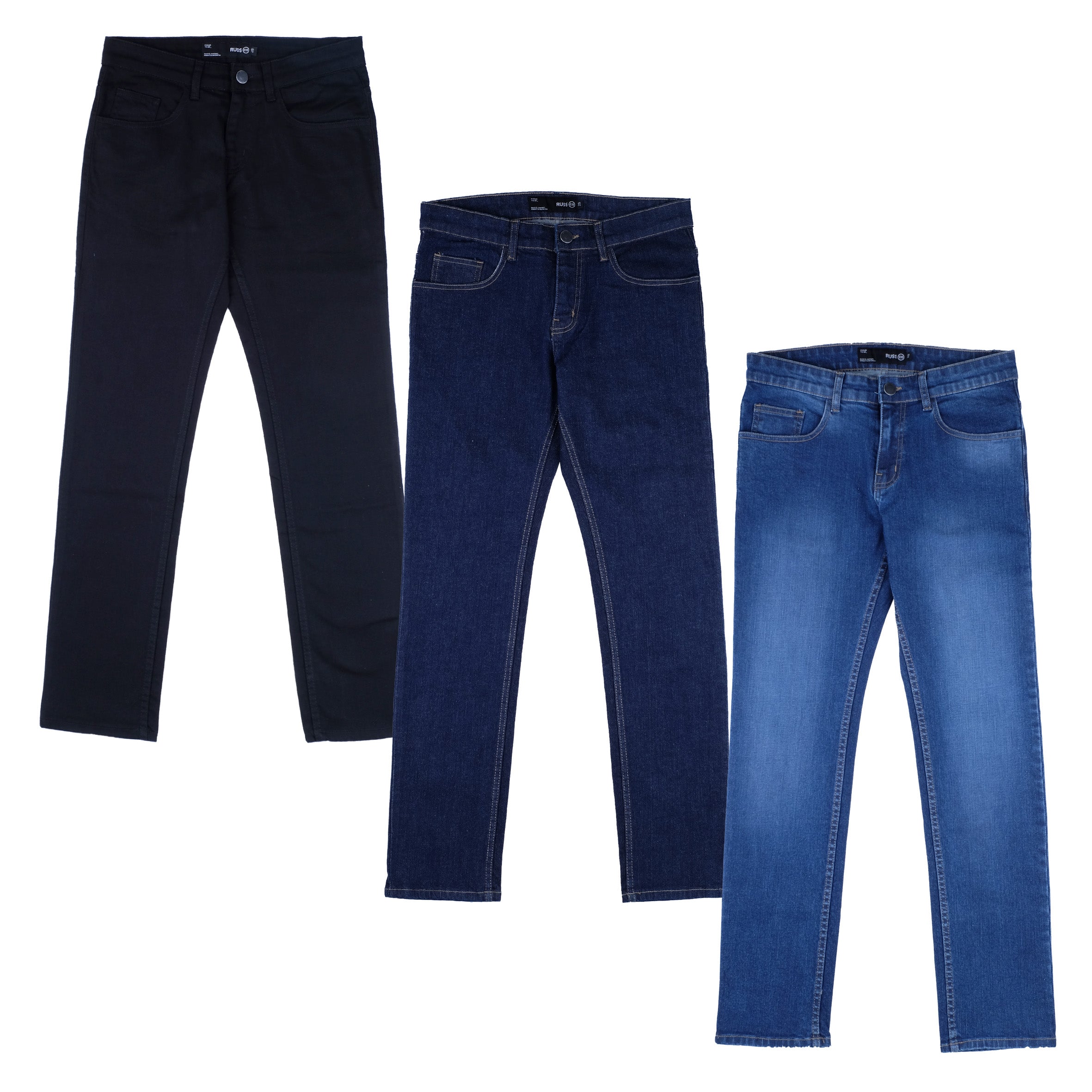 Pants Long Denim Benedict Black | Russ & Co