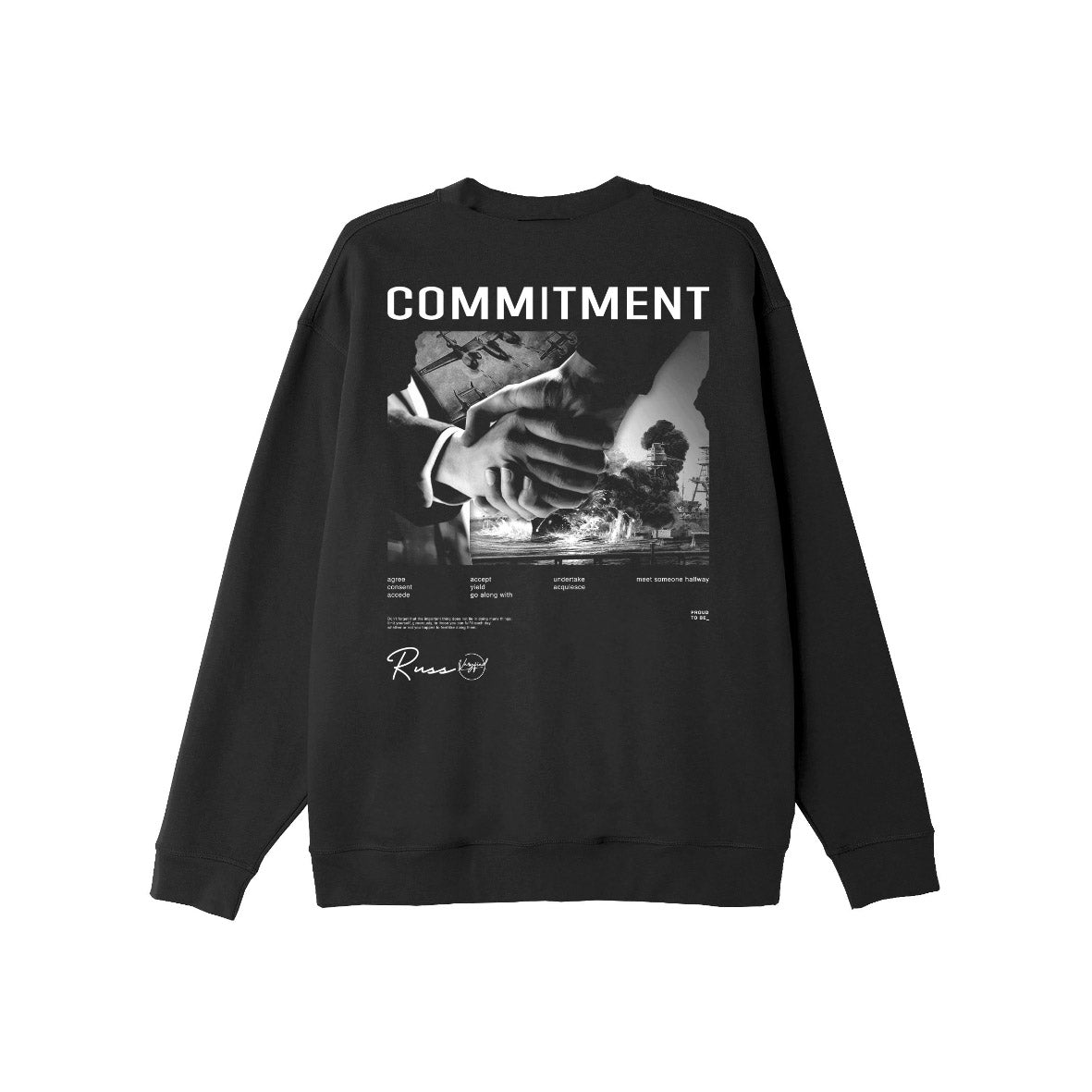 Russ Sweater Crewneck Commit Black – Russ & Co | Find Your Wild