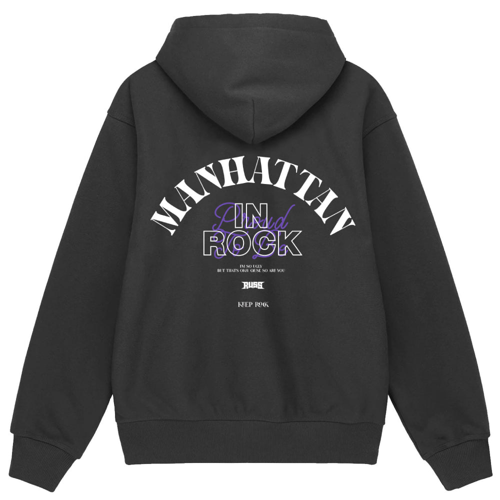 Russ Sweater Hoodie Manhattan Black | Russ & Co