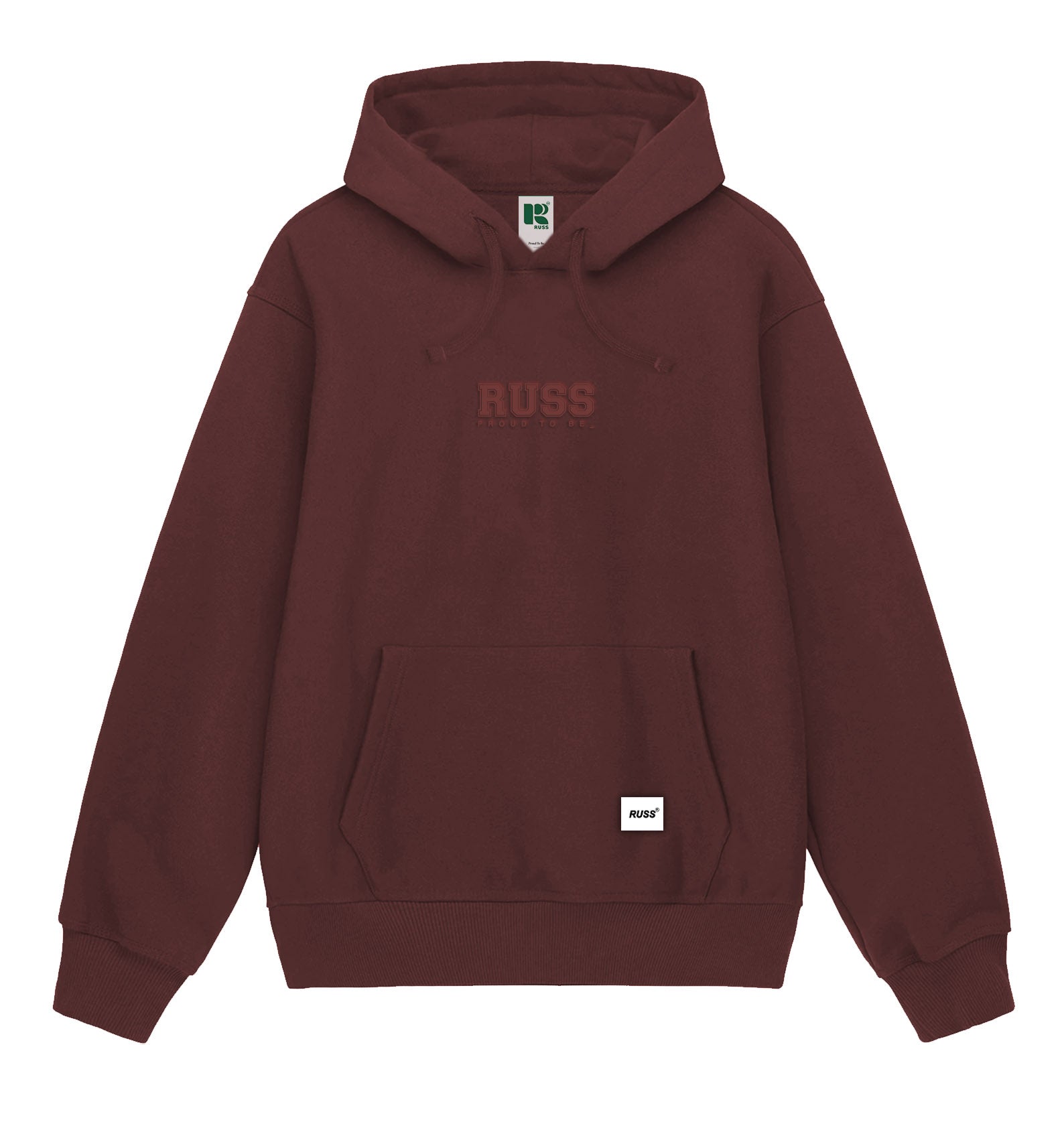 Russ Sweater Hoodie Squadro Maroon – Russ & Co | Proud To Be