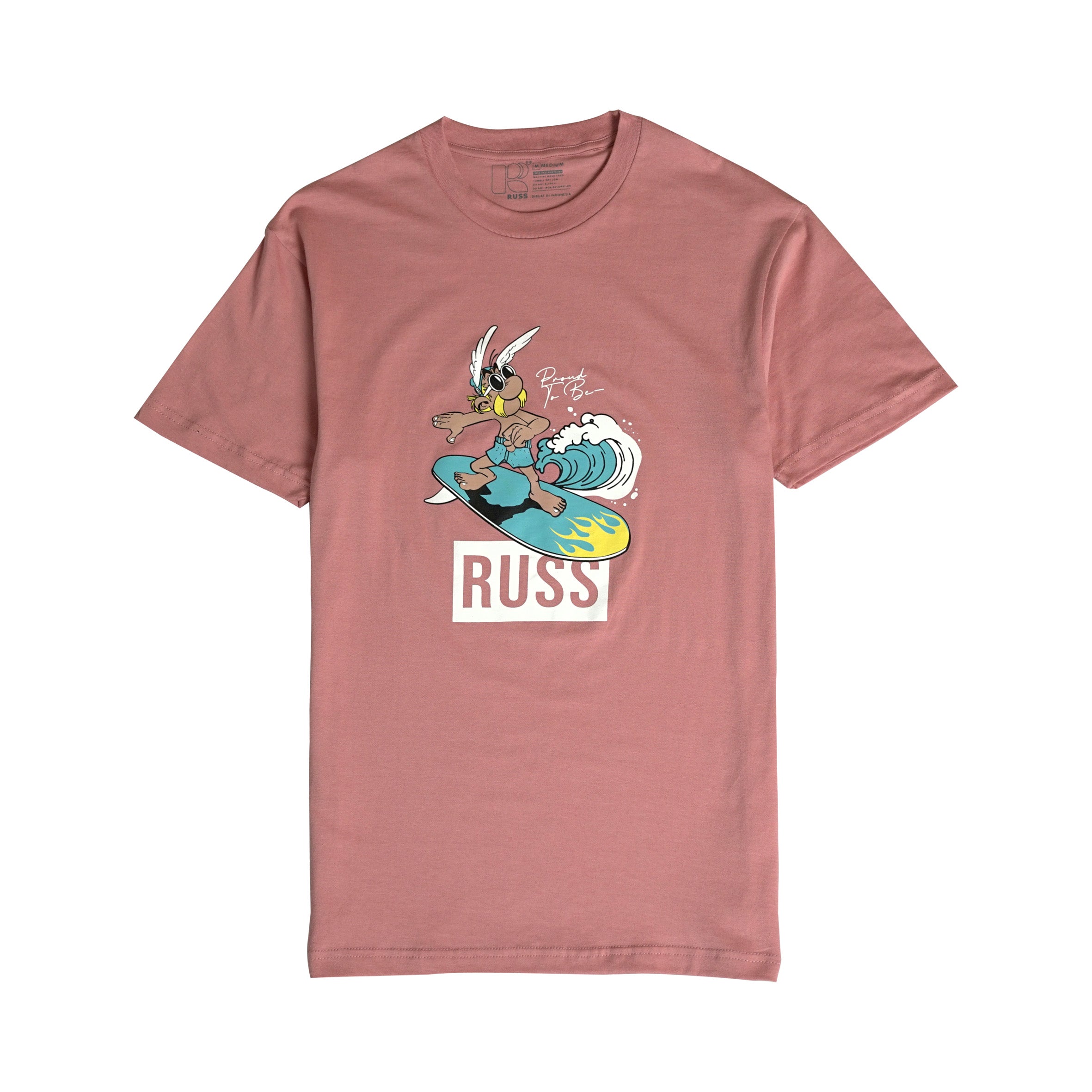 Russ Tshirt Single Fin Dusty Pink – Russ & Co | Proud To Be