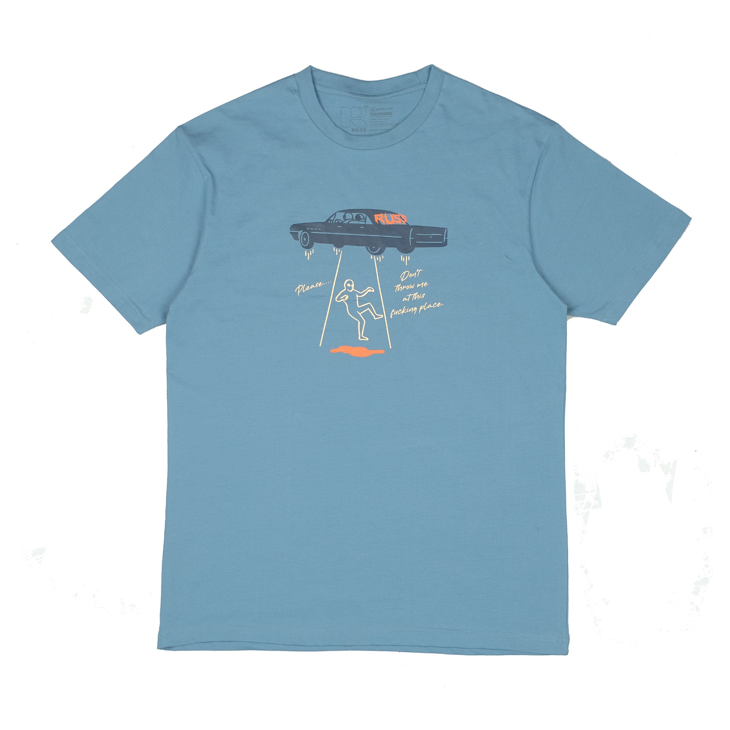 Russ Tshirt Throw Blue | Russ & Co